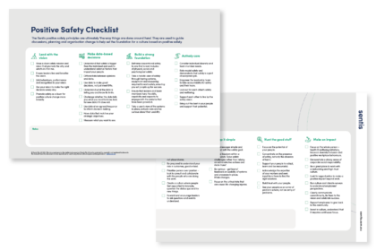 Driving a Positive Safety Culture: A Checklist for Leaders - Sentis